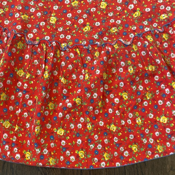 Vintage | Kitchen | Vintage Country Farmhouse Grandma Red Floral Round ...